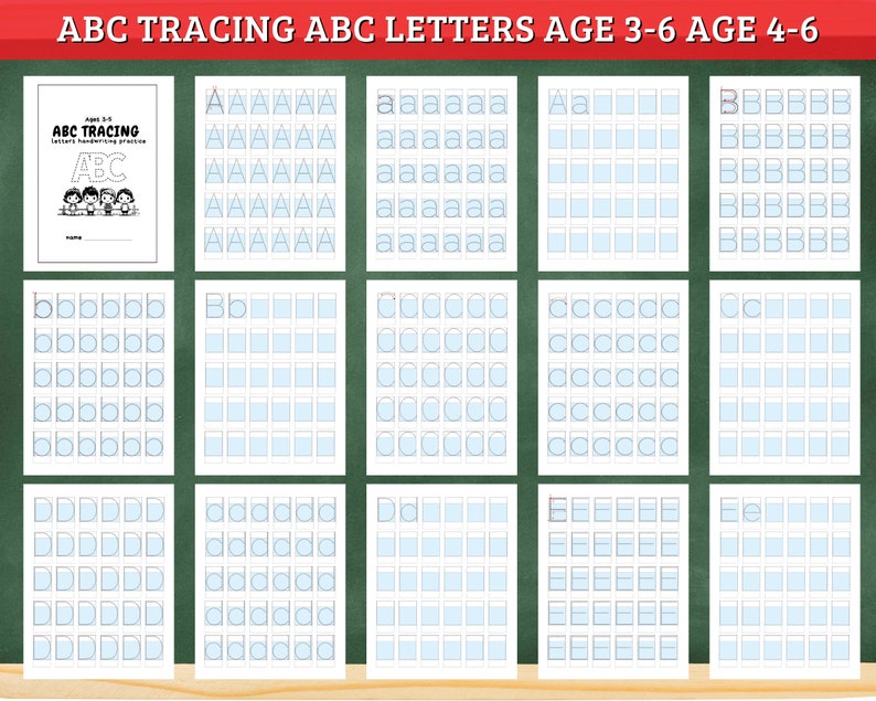 Tracing Letters Worksheets Bundle Traceable Alphabet Writing Practice ...