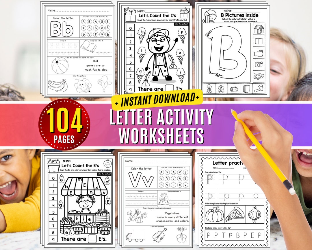 Alphabet Worksheets Letter Recognition Preschool Printable Activity ...