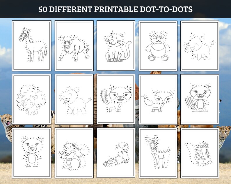Animal Connect the Dot Activity for Kids Worksheet Abc Dot to Dot ...