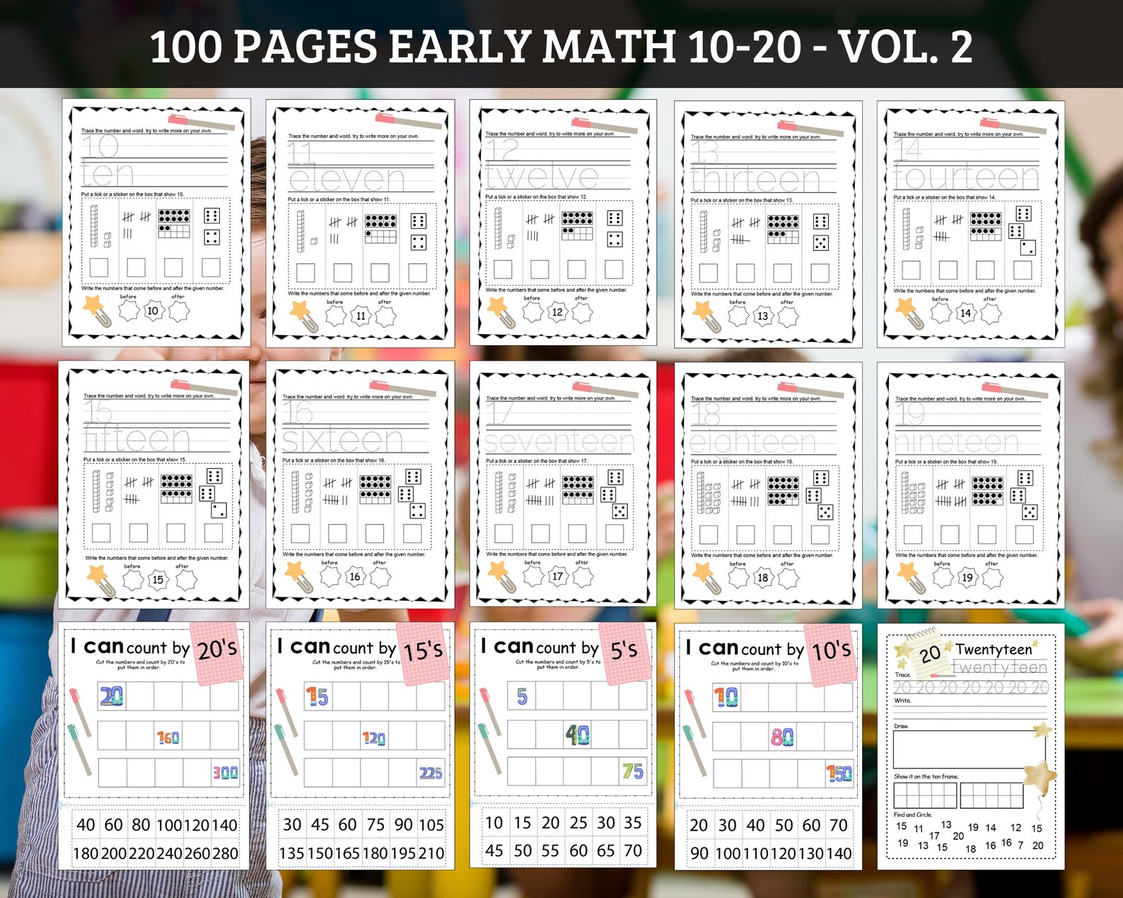 100 Early Math Learning Counting to 20 Math Kids, Learning Numbers Kids ...