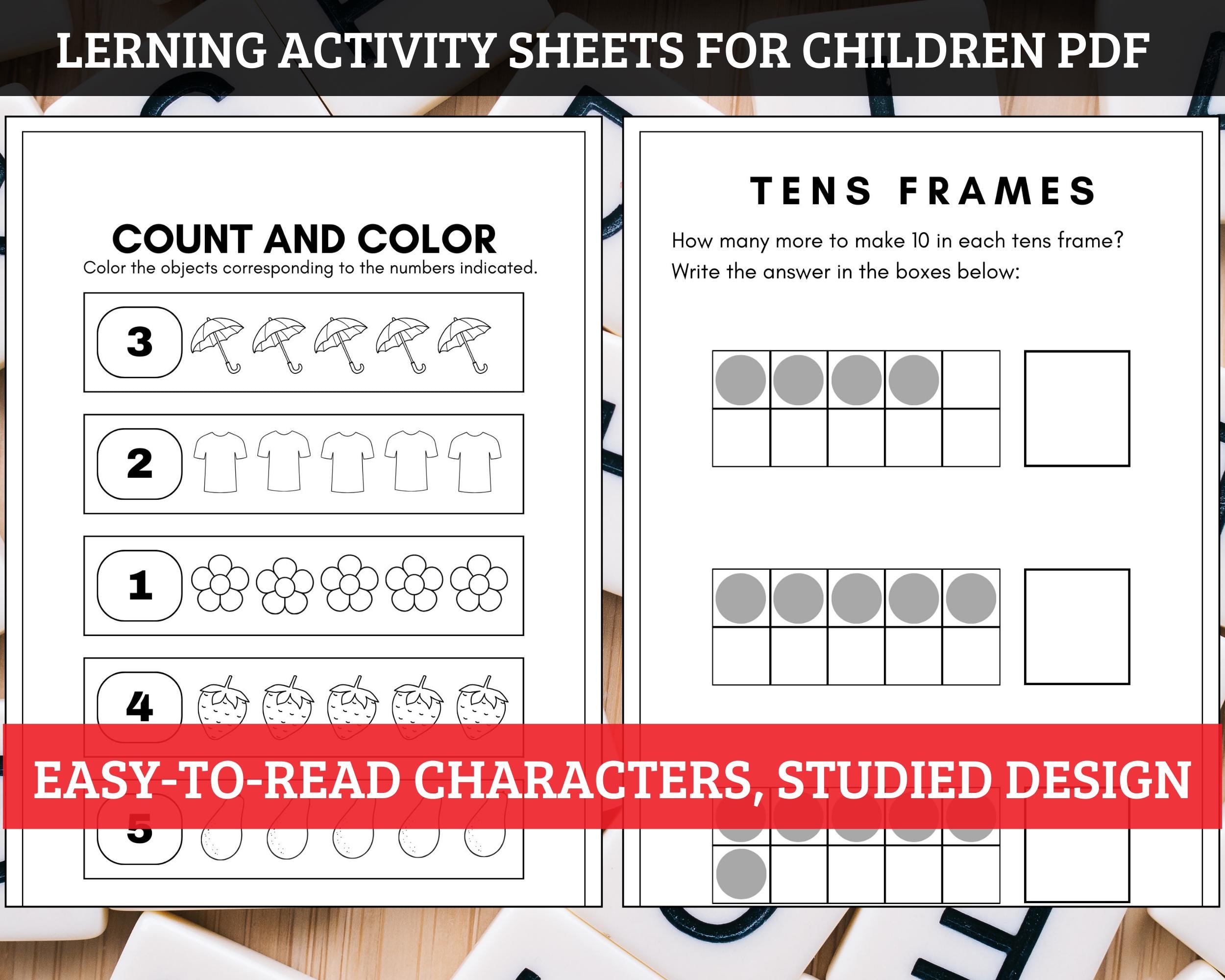 Counting to 10 Worksheet Number Sense Learn Numbers 1-10 Tally Marks ...