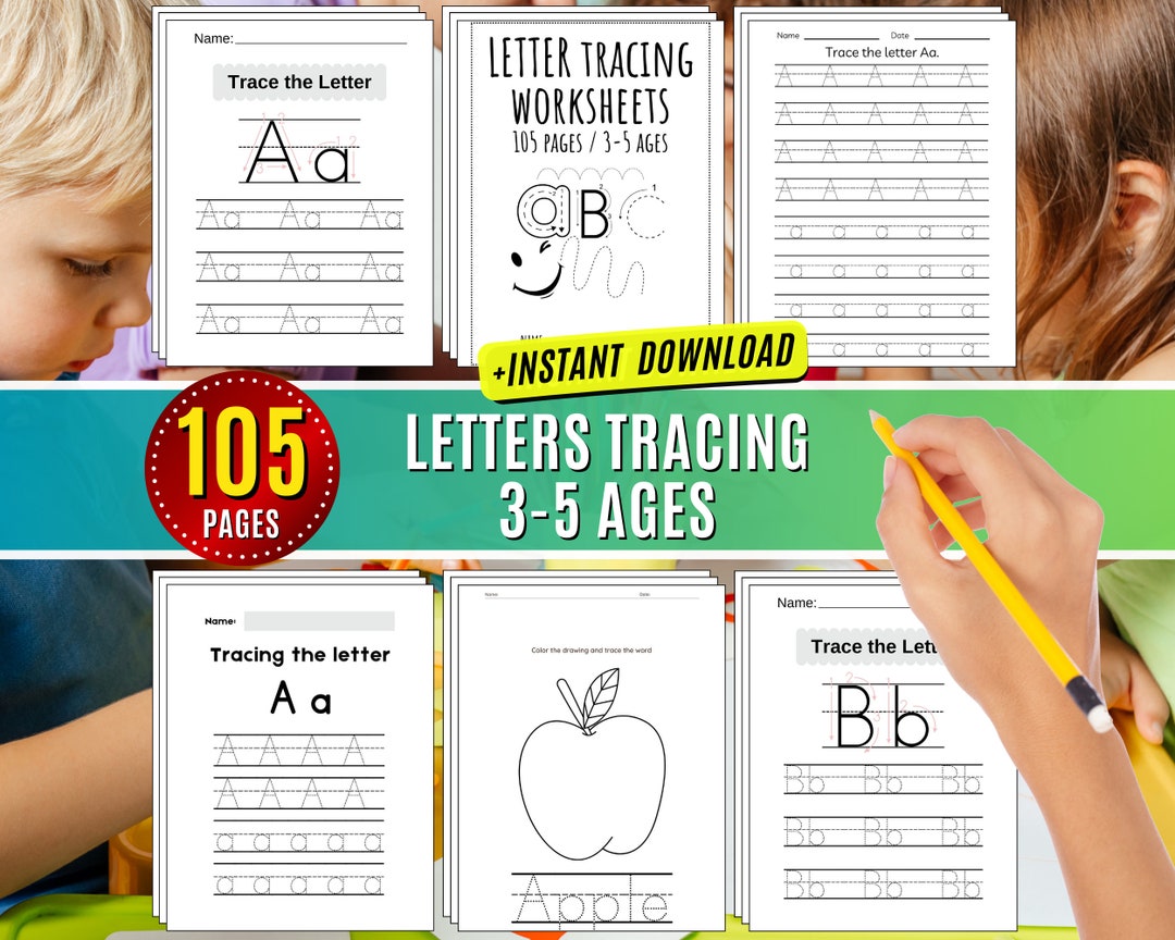 Letter Tracing Sheets Learning Letters Worksheet, Traceable Alphabet ...