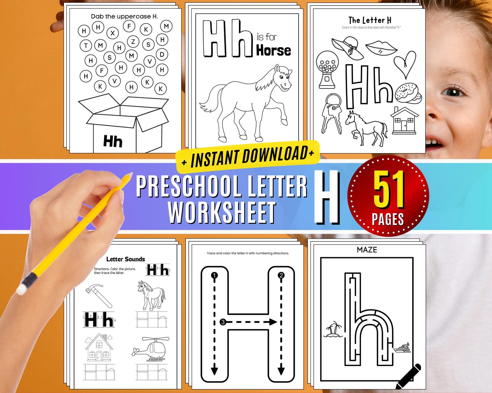 Preschool Letter H Worksheet Printables Letters of Week Pre-k Activity ...