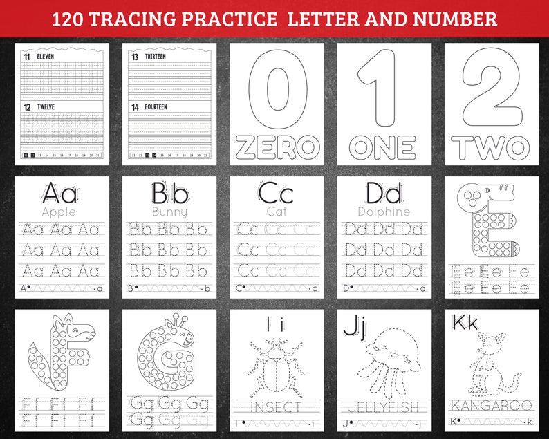Tracing Worksheets Numbers and Letters, Abc Tracing Sheets, Handwriting ...