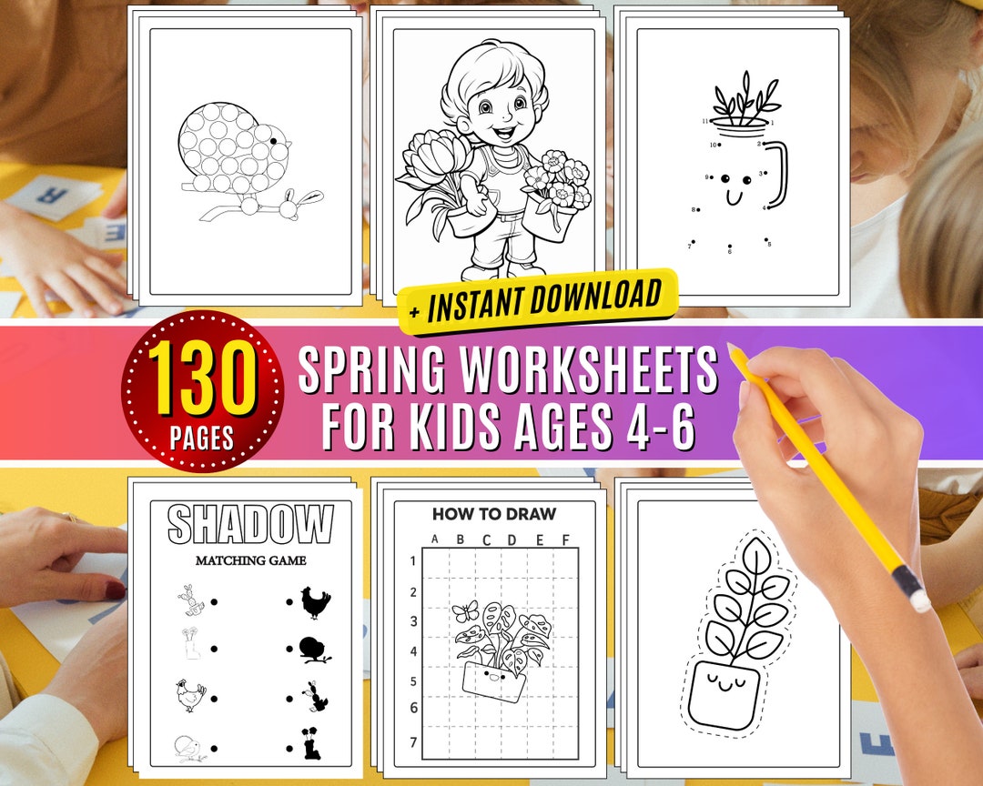 Spring Worksheets for Kids Coloring Pages Activities, Springtime ...