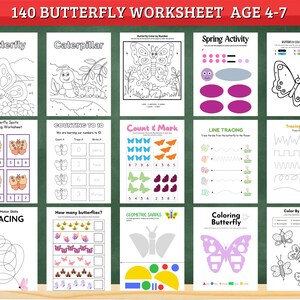 Butterfly Worksheet Spring Life Cycle Activity for Kids Crafts ...