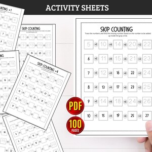 Skip Counting Worksheet Math Printable Activity for Kindergarten ...