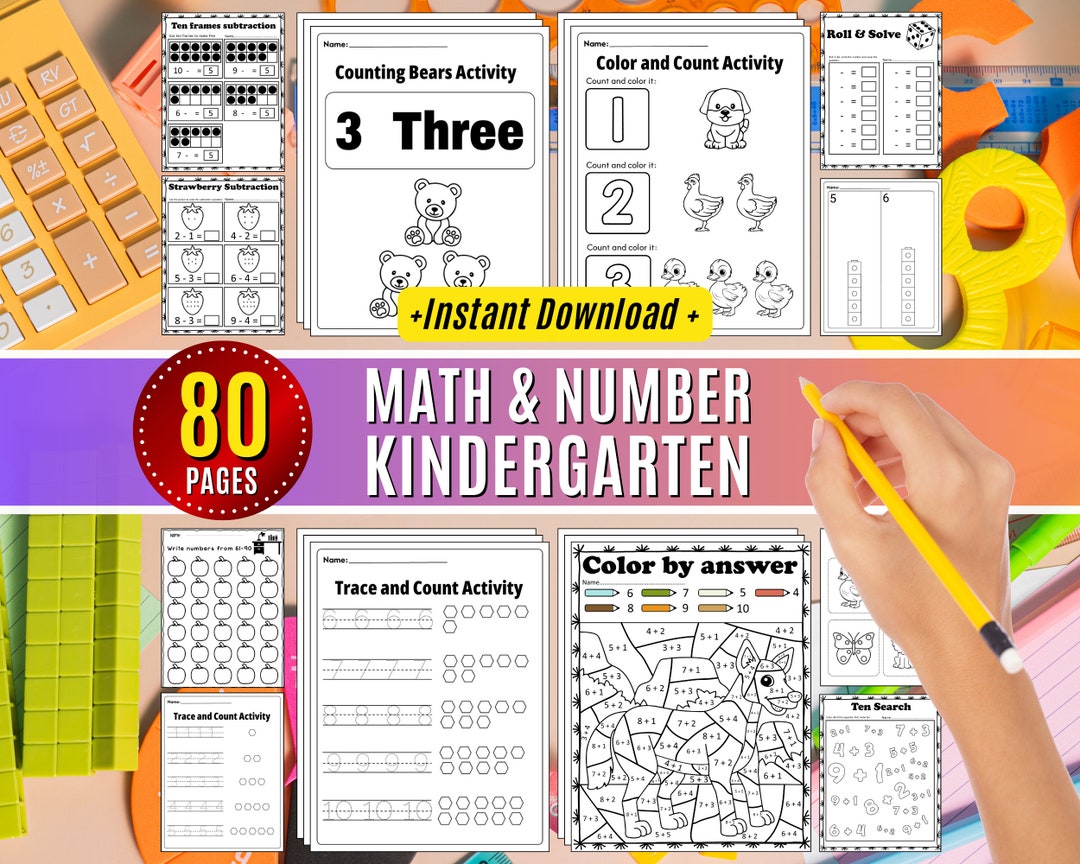 Number Worksheets Kids Math Printables Learning Counting Numbers ...