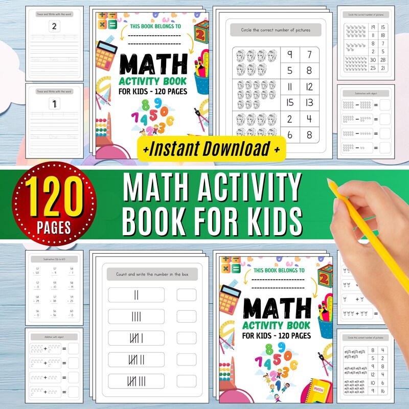 Math Worksheets - Etsy