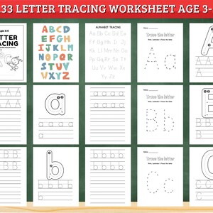 Alphabet Tracing Letters Worksheets Bundle Letter of the Week Printable ...