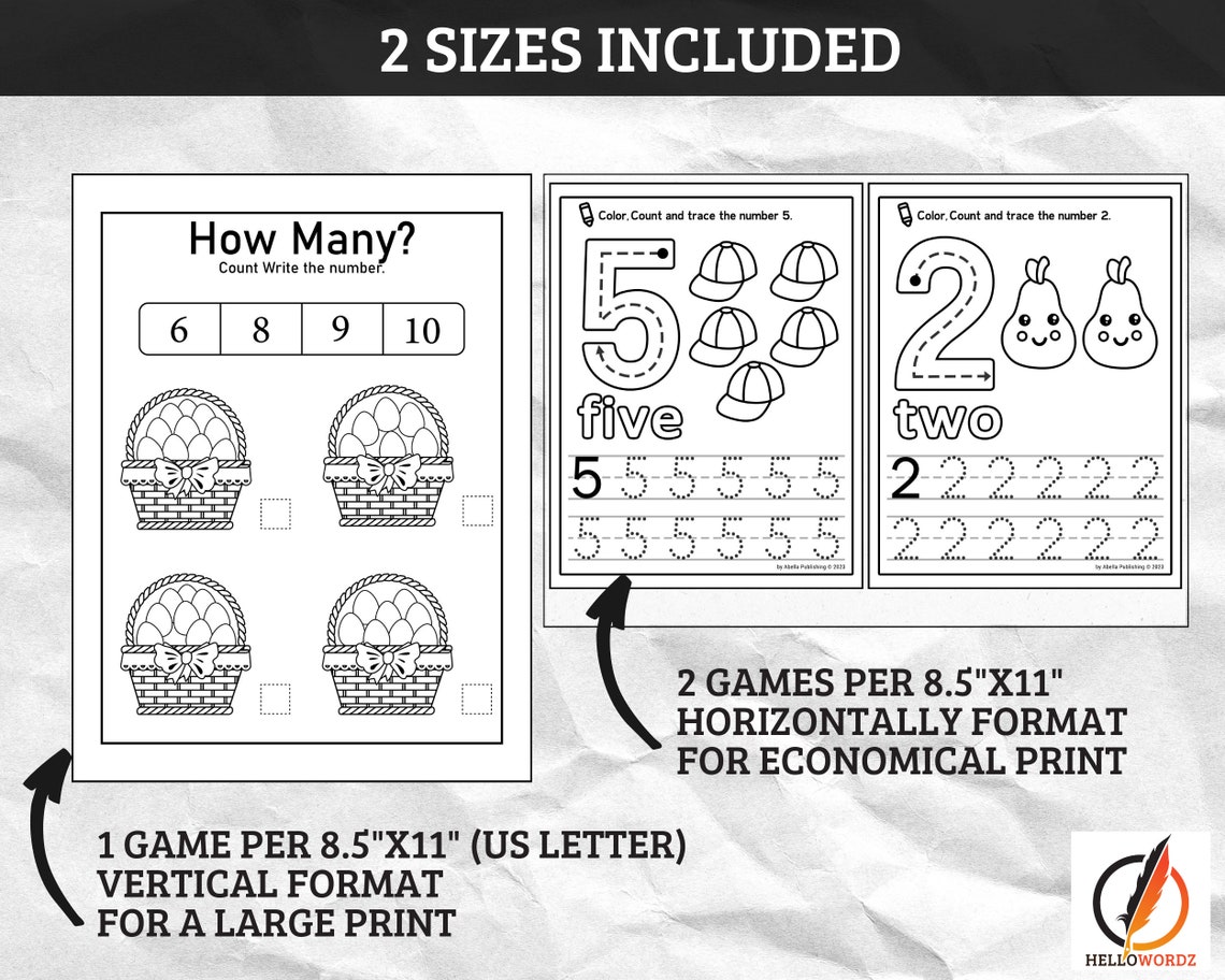 Preschool Number Worksheets Learn to Count Math Kindergarten Printables ...