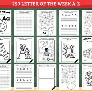 Letters Worksheets Recognition Alphabet Preschool Activity Tracing ...
