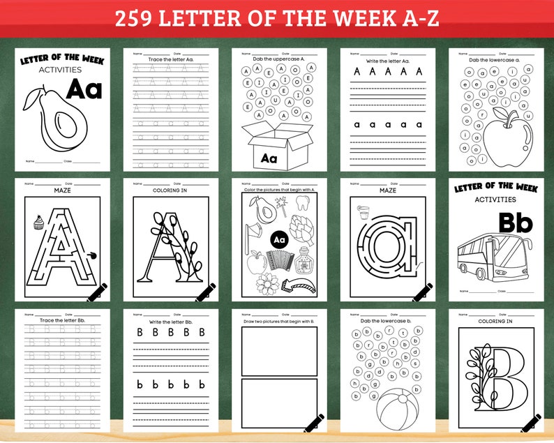 Letters Worksheets Recognition Alphabet Preschool Activity Tracing ...