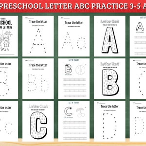 Preschool Letter Formation Worksheets Learning Alphabet Tracing Letters ...