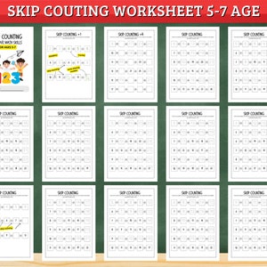 Skip Counting Worksheet Math Printable Activity for Kindergarten ...