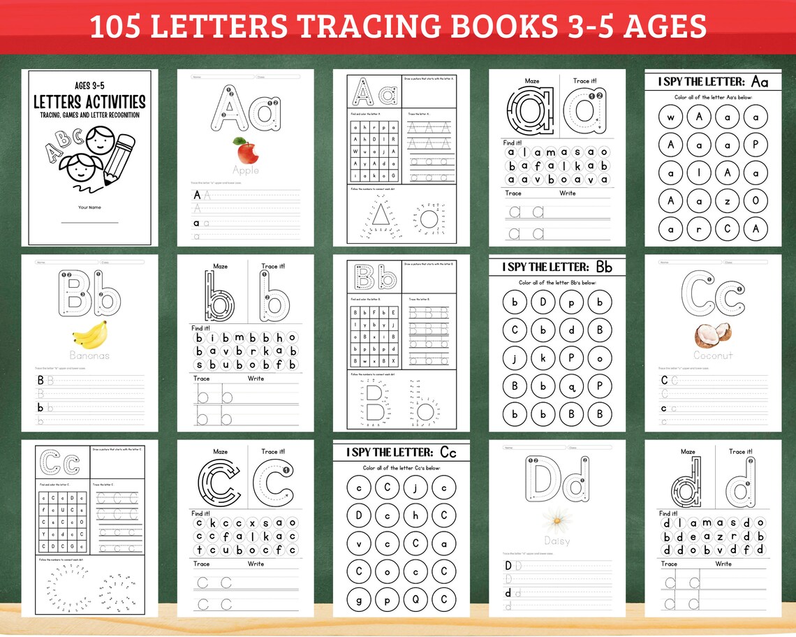 Letter Tracing Homeschool Worksheets Recognition Activity Preschool ...