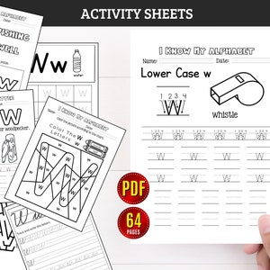 Preschool Letter W Worksheet Letters of Week Pre-k Activity Tracing ...