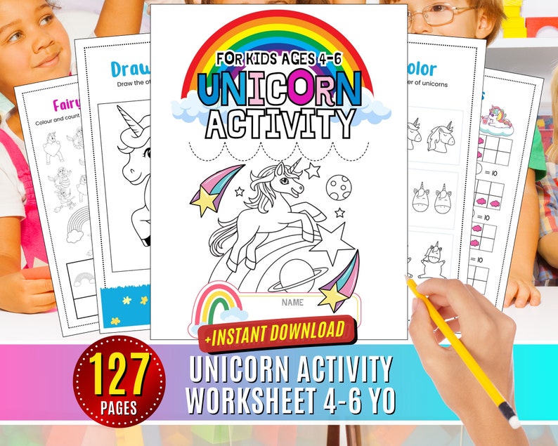 Unicorn Activity Worksheets Letter Alphabet Coloring Unicorn Number ...