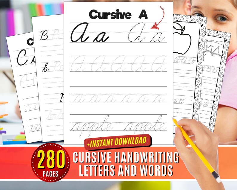 Cursive Tracing Handwriting Worksheets Alphabet Learning to Write ...
