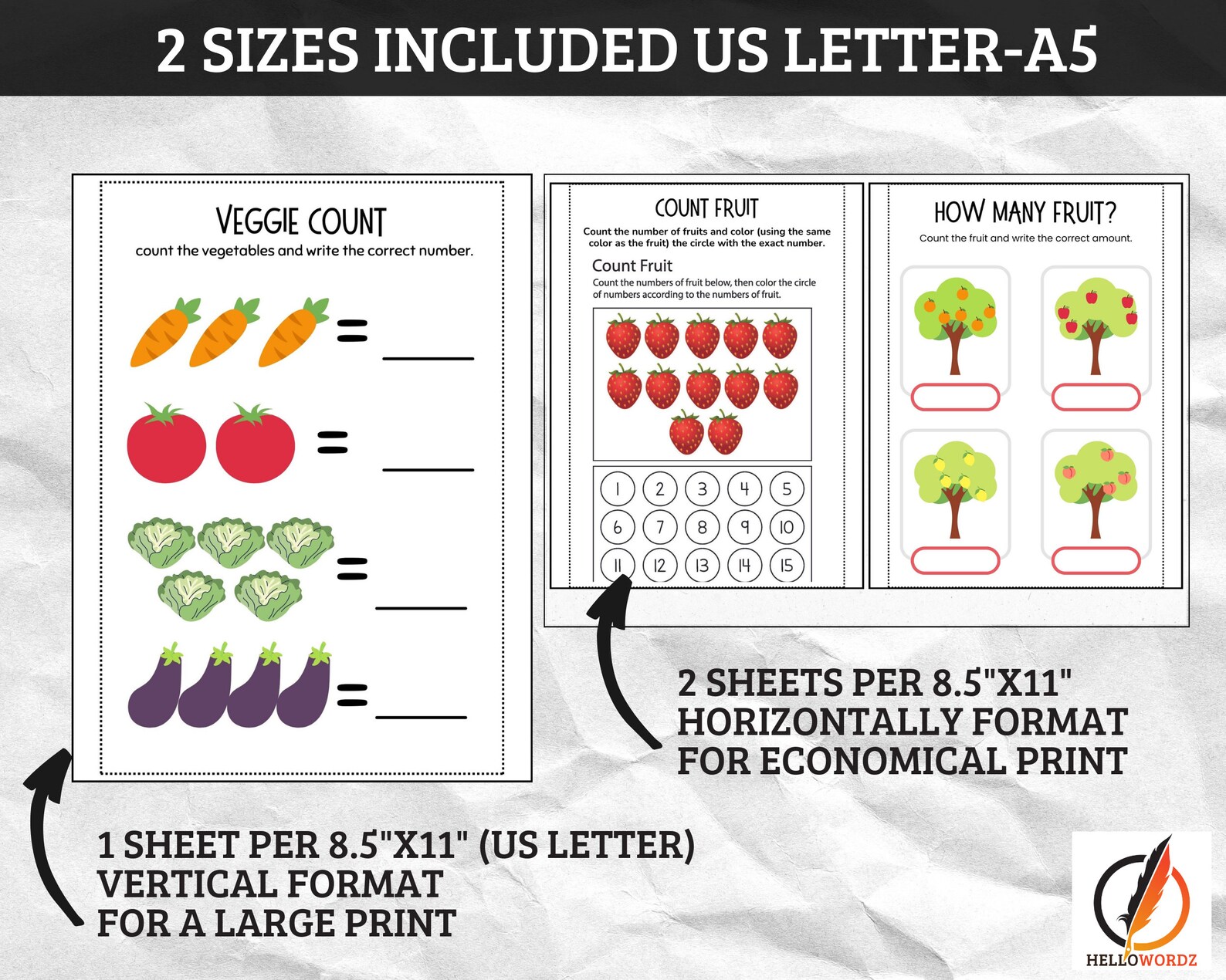 Counting Worksheet Activity for Kindergarten Counting to 10 Learning ...