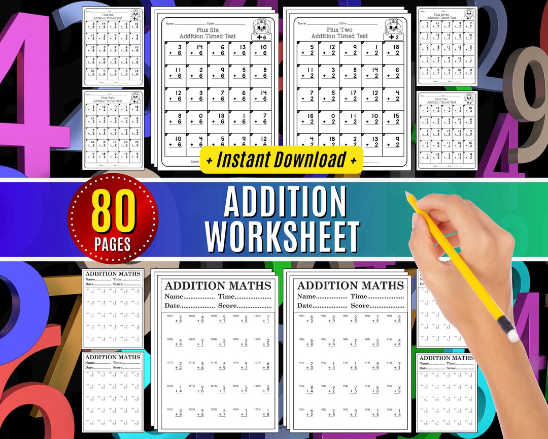 Addition to 20 Worksheet Printables Grade 2, Practice Math Adding ...