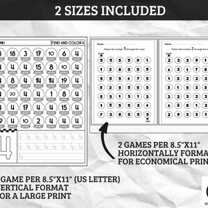 Mazes Number Games Recognition Worksheet Preschool Math Labyrinth ...