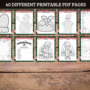 40 Activities Christmas Pages Printable Game Bundle for Kids ...