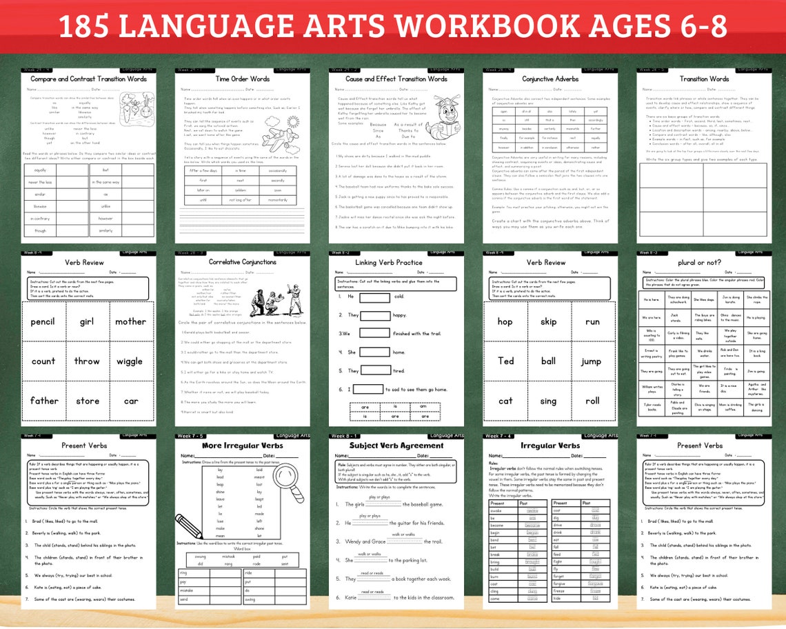 Language Arts Worksheets Activities Educational 2nd Grade Grammar ...