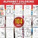 Alphabet Coloring Worksheet: ABC Letter Recognition Practice (PDF) - Etsy
