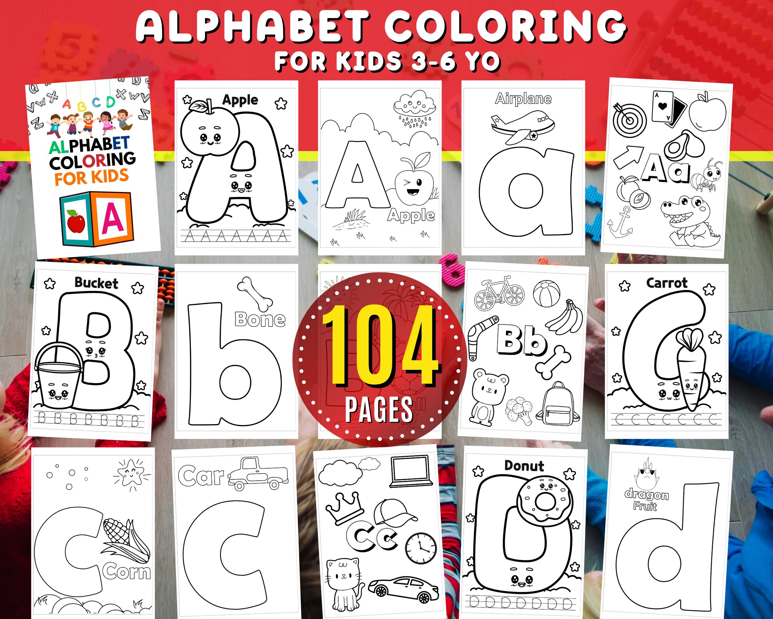 Alphabet Coloring Letter Abc Worksheet Printable Colouring Alphabet ...