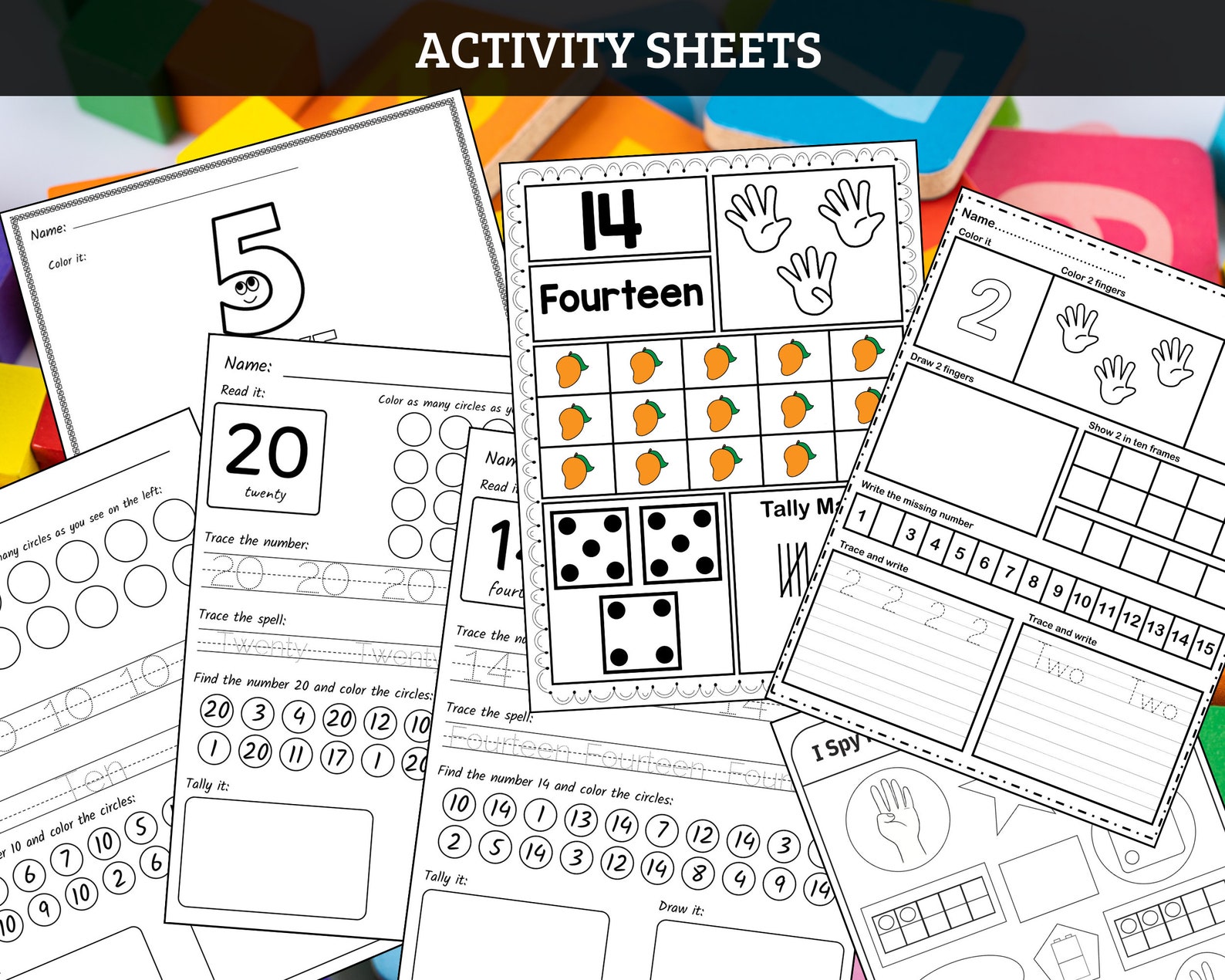 Numbers 1-10 Learn to Count Worksheets Activity Learning Counting to ...