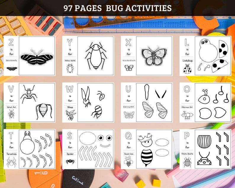 Insect Worksheets Bug Activity Printable Learning Preschool Crafts ...