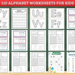 Alphabet Kindergarten Pre Writing Worksheets Bundle Letter of the Week ...