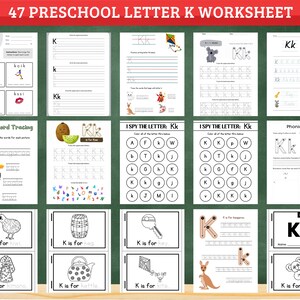 Letter K Worksheets Preschool Letters of Week Pre-k Activity Tracing ...