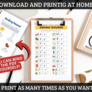 Ending Sounds Phonic Worksheets Activities Alphabet Sounds, Matching ...