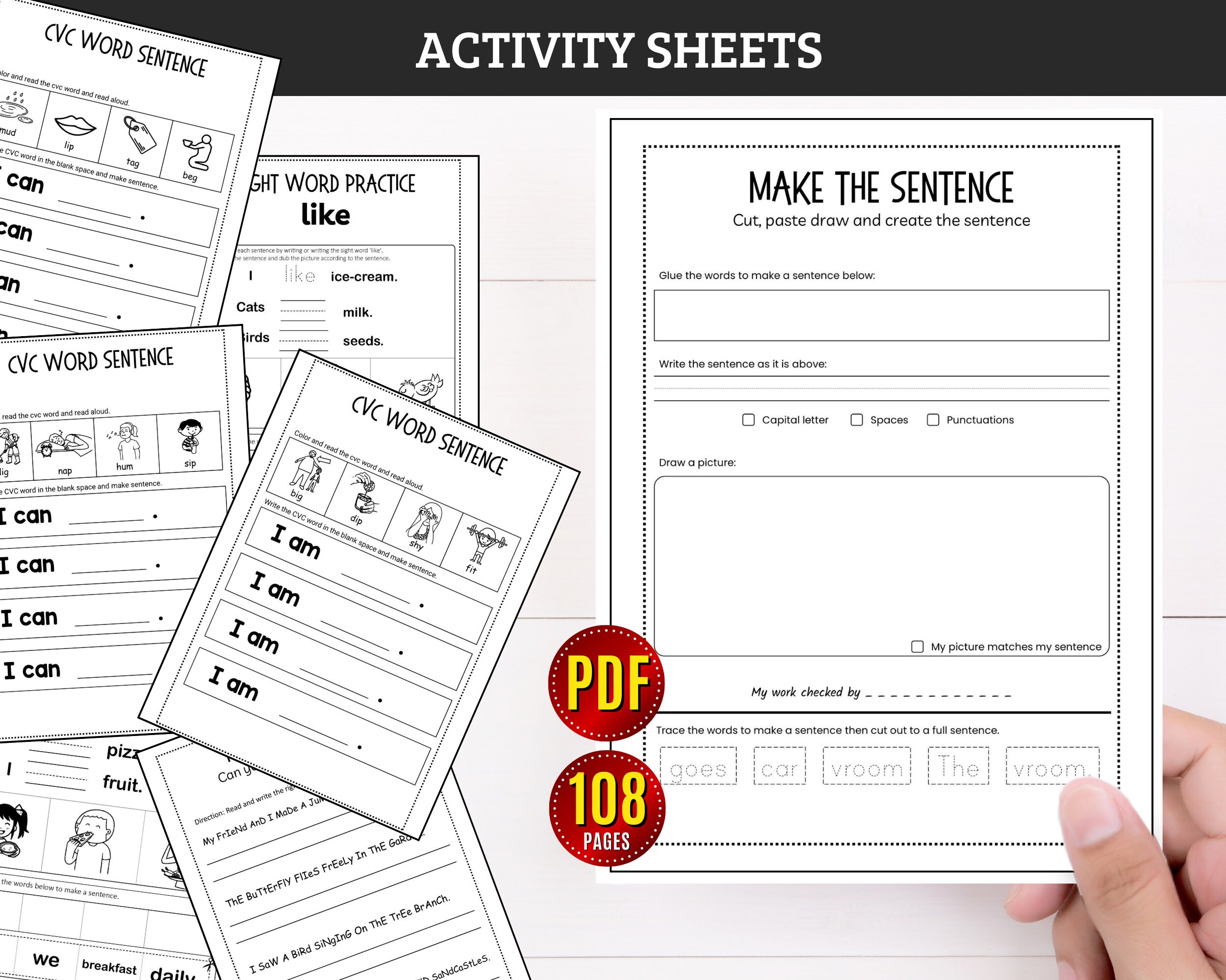 Writing Sentence Structure Building Starters Practice for Kid ...