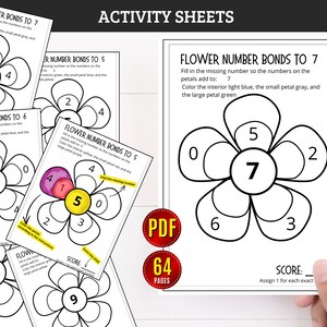 Number Bonds Worksheet Printables Addition to 20 Number Bonds 1 to 20 ...