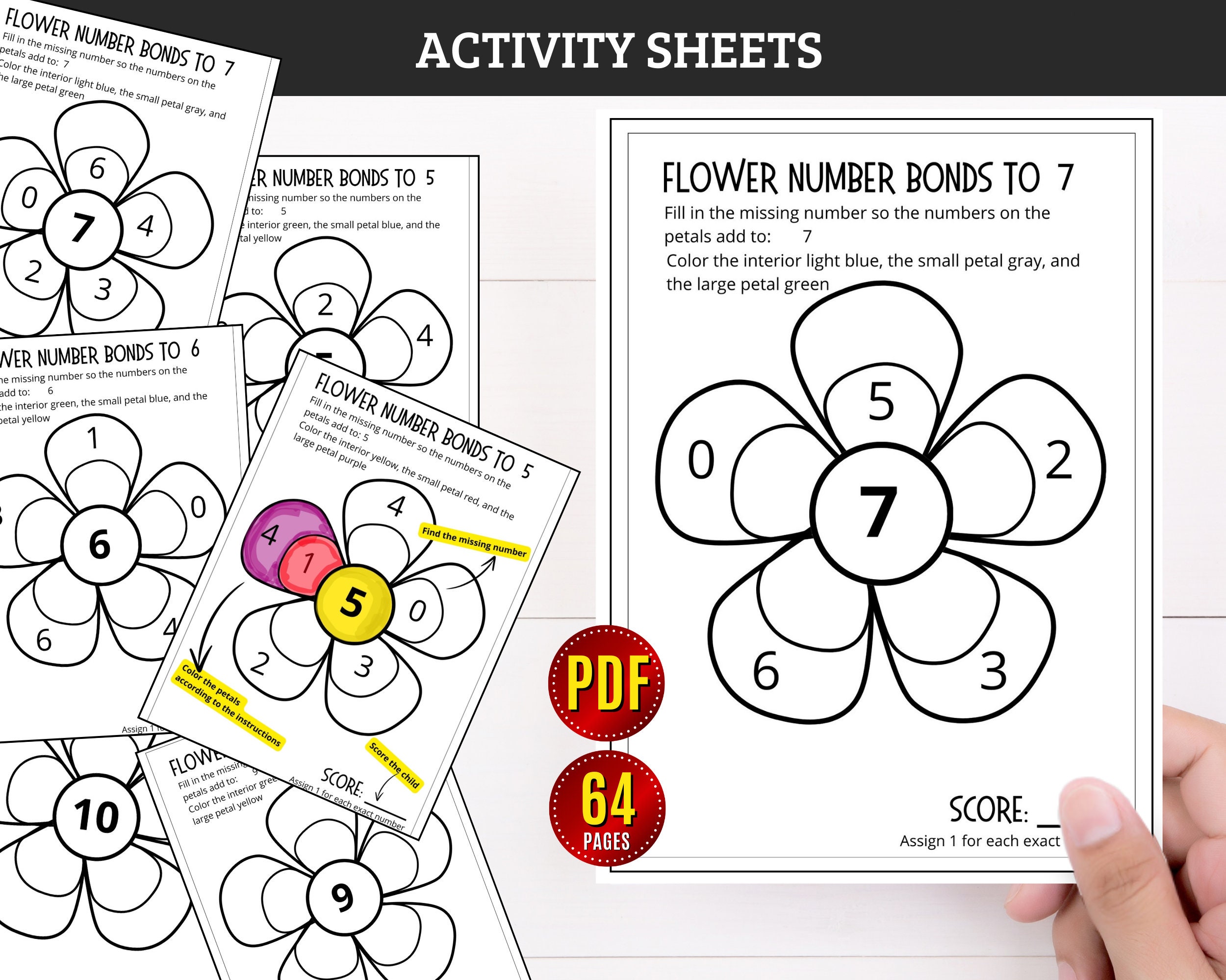 Number Bonds Worksheet Printables Addition to 20 Number Bonds 1 to 20 ...