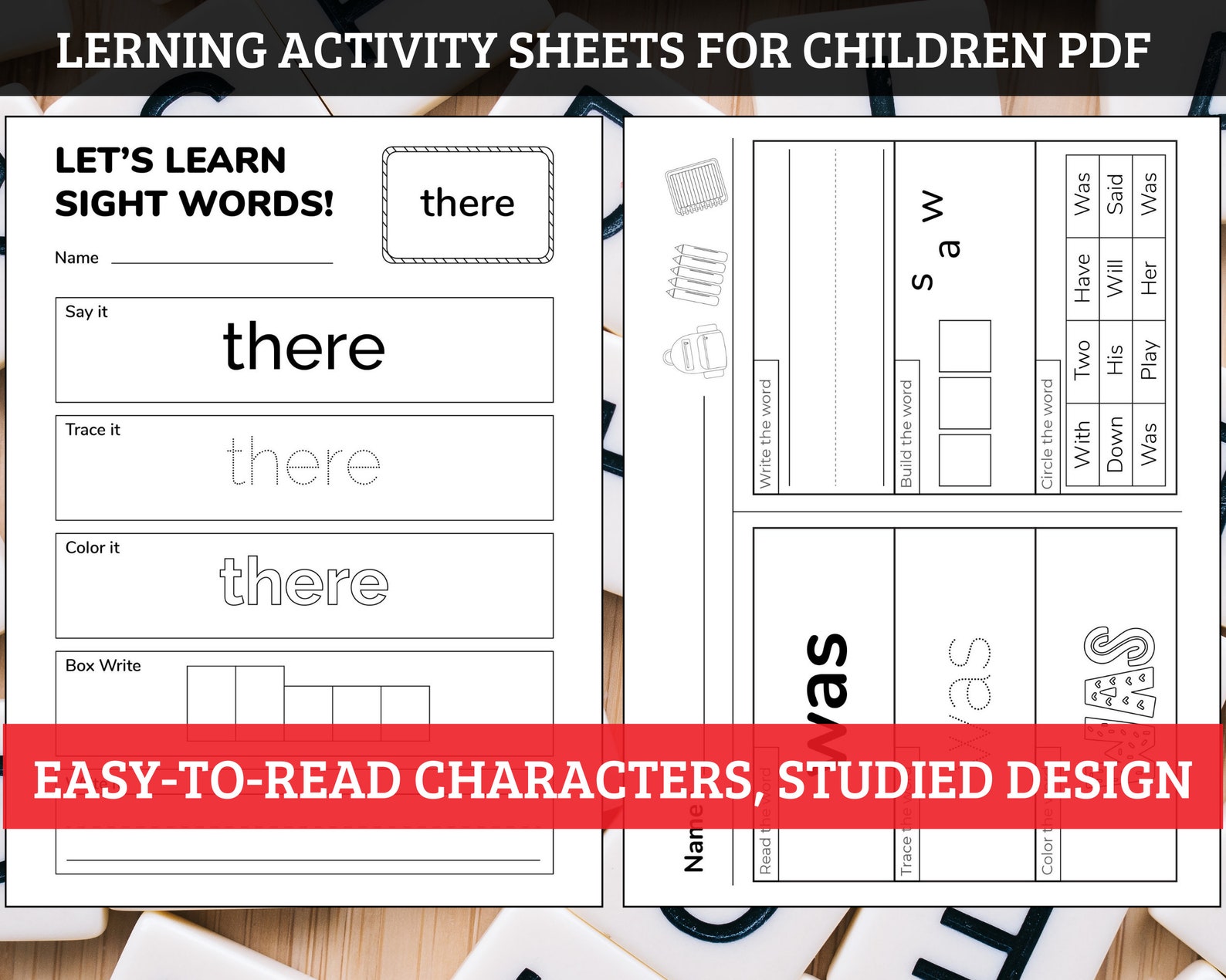 100 Sight Words Practice Preschool Worksheets High Frequency Fry Sight ...