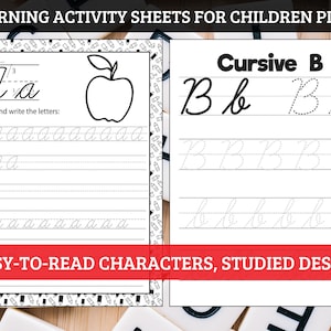 Cursive Tracing Handwriting Worksheets Alphabet Learning to Write ...