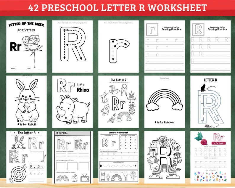 Letter R Worksheet Printable Tracing Letters of Week Pre-k Activity ...