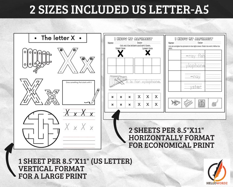 Letter X Worksheet Preschool Letters of Week Pre-k Activity Tracing ...