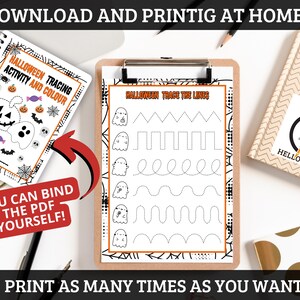 Halloween Tracing Worksheets for Kids, Letter Tracing Abc, Printable ...