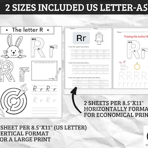 Letter R Worksheet: Preschool Tracing & Recognition Homeschool ...