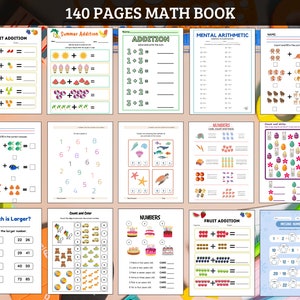 Kindergarten Math Worksheets Practice Basic Book for Kids Printable ...