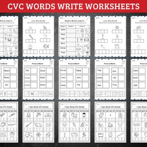 Cvc Worksheets Words Phonics, Sight Word Printable Learning CVC ...