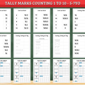 Tally Marks Worksheet Counting to 10 Ten Frame Printable Learning ...