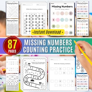 Missing Numbers Worksheets Counting Practice Number, Early Childhood ...