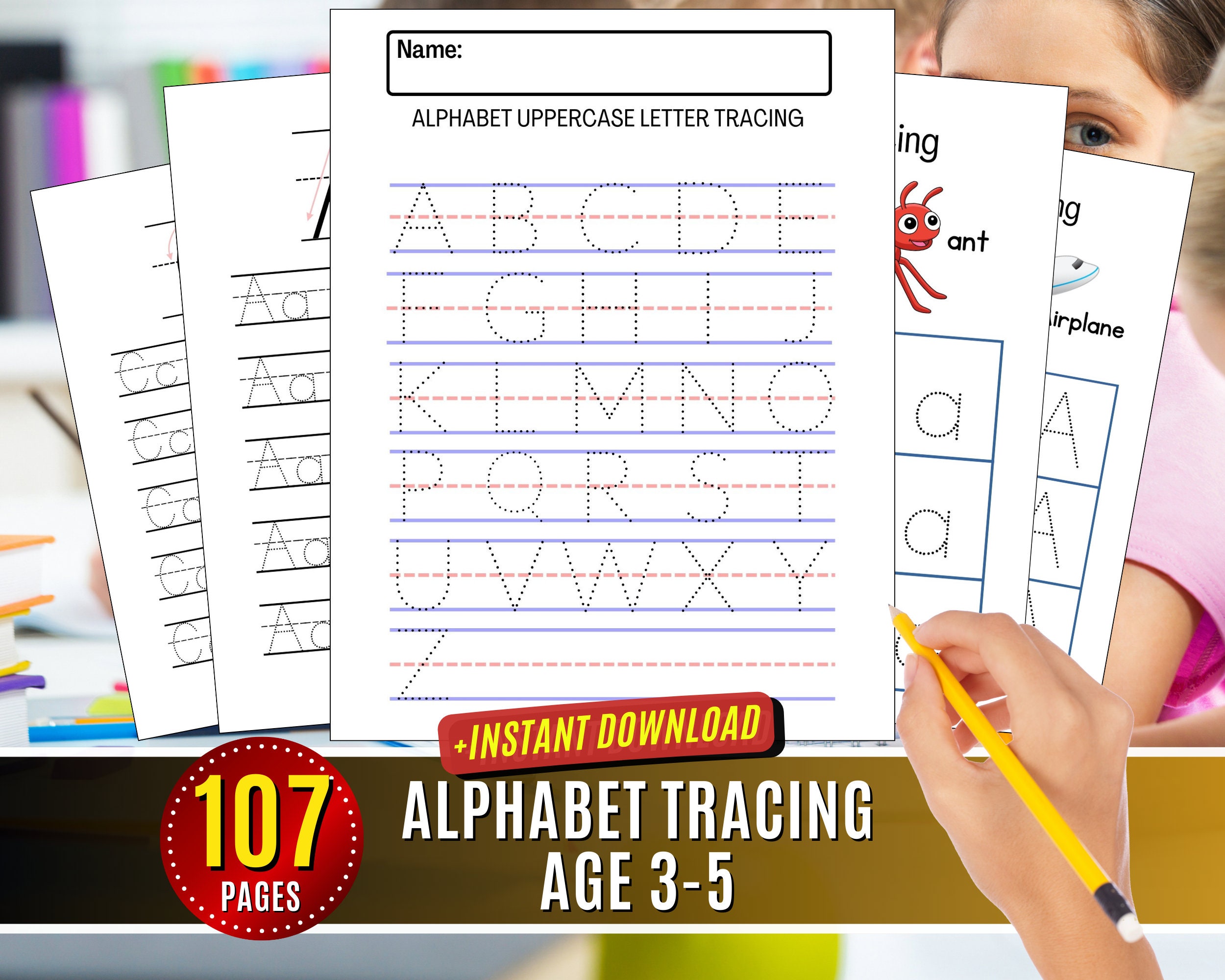 Alphabet Tracing Worksheets, Learning Letters Worksheets, Alphabet ...