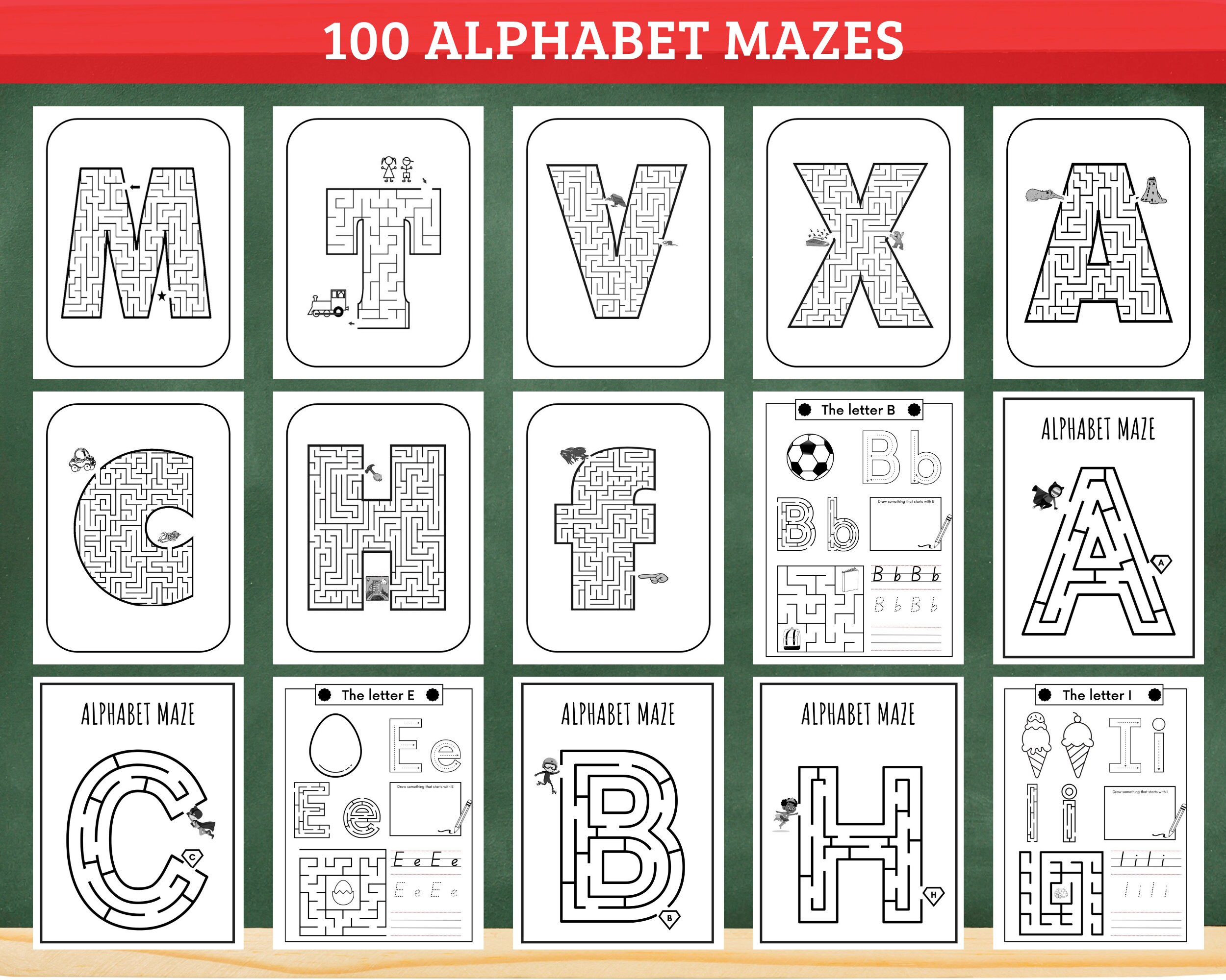 Alphabet Maze Letter Worksheets Abc Mazes Activity Letter Recognition ...
